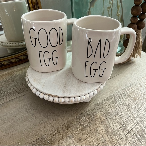 Rae Dunn | Dining | Rae Dunn Good Egg Bad Egg Mug Set | Poshmark